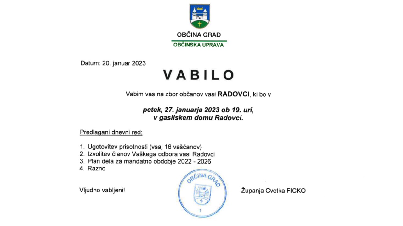 ZBOR VAŠČANOV VASI RADOVCI - VABILO - obcina-grad.si